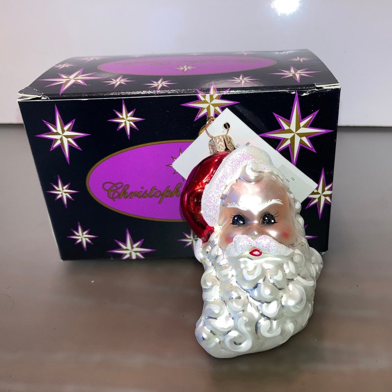 Santa Head Ornament - Etsy