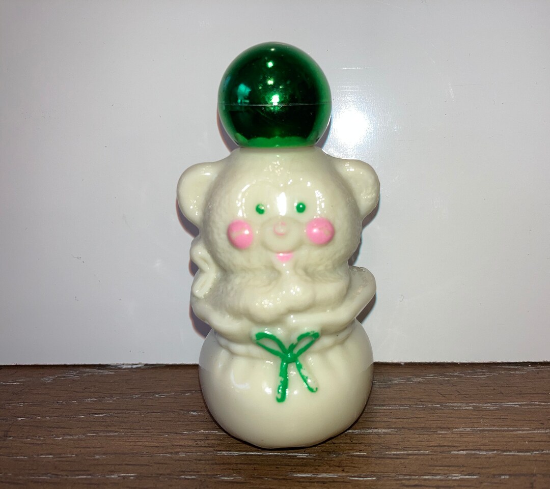 Avon Christmas Bear Bottle, Glass Bear, Vintage White Bear Bottle, Avon ...