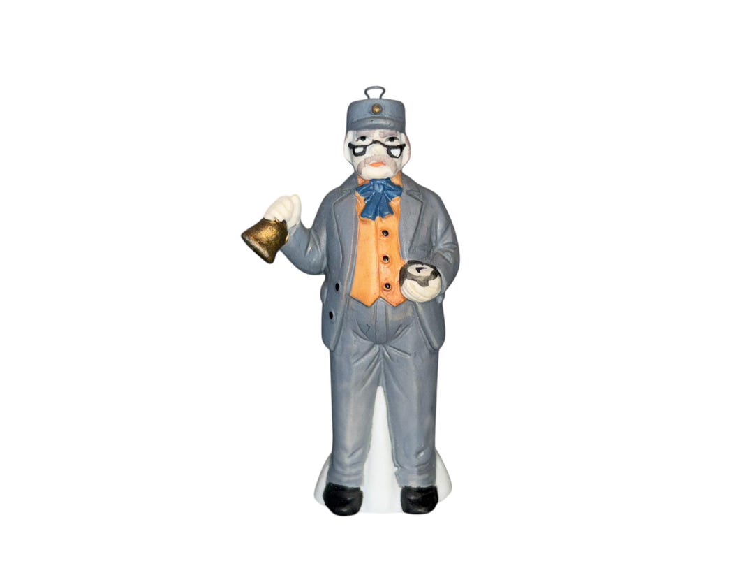 Vintage Christmas Village Train Conductor, Dept 56 Christmas Travelers ...