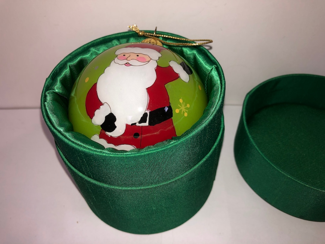 Li Bien Christmas Santa Reindeer Ornament, Li Bien Green Santa 2007 ...