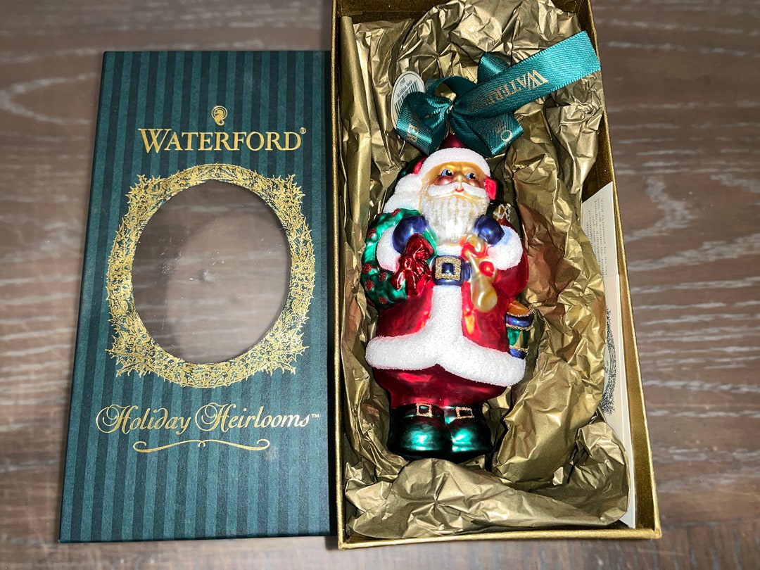 Vintage Waterford Heirlooms Santa Christmas Ornament, Waterford 1998 ...