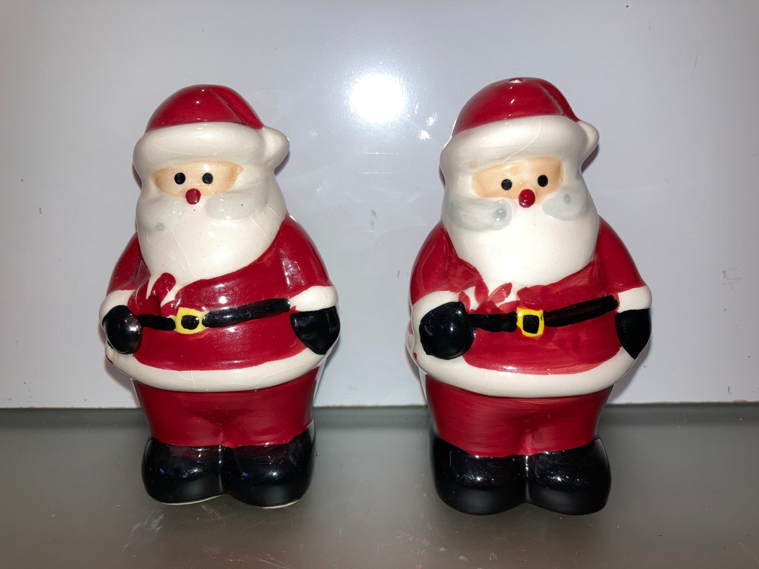 Vintage Santa Salt Pepper, Santa Salt Shakers, Jolly Santa Salt Pepper ...