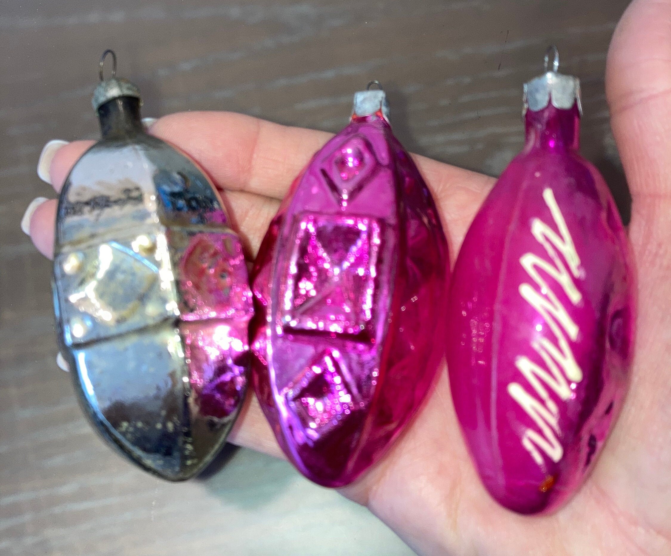 3 Vintage German Lantern Ornament German Fuchsia UFO | Etsy