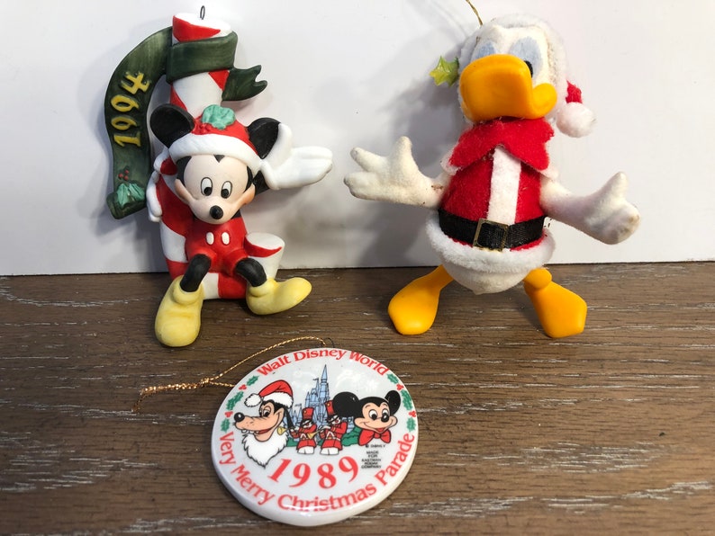 3 Vintage Disney Ornaments Vintage Felt Donald Duck 1994 - Etsy