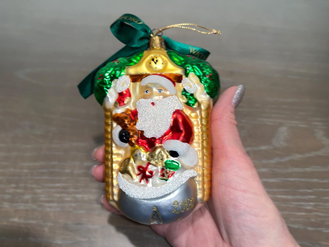 Waterford 2000 Blown Glass Santa Ornament, Waterford Santa in the ...
