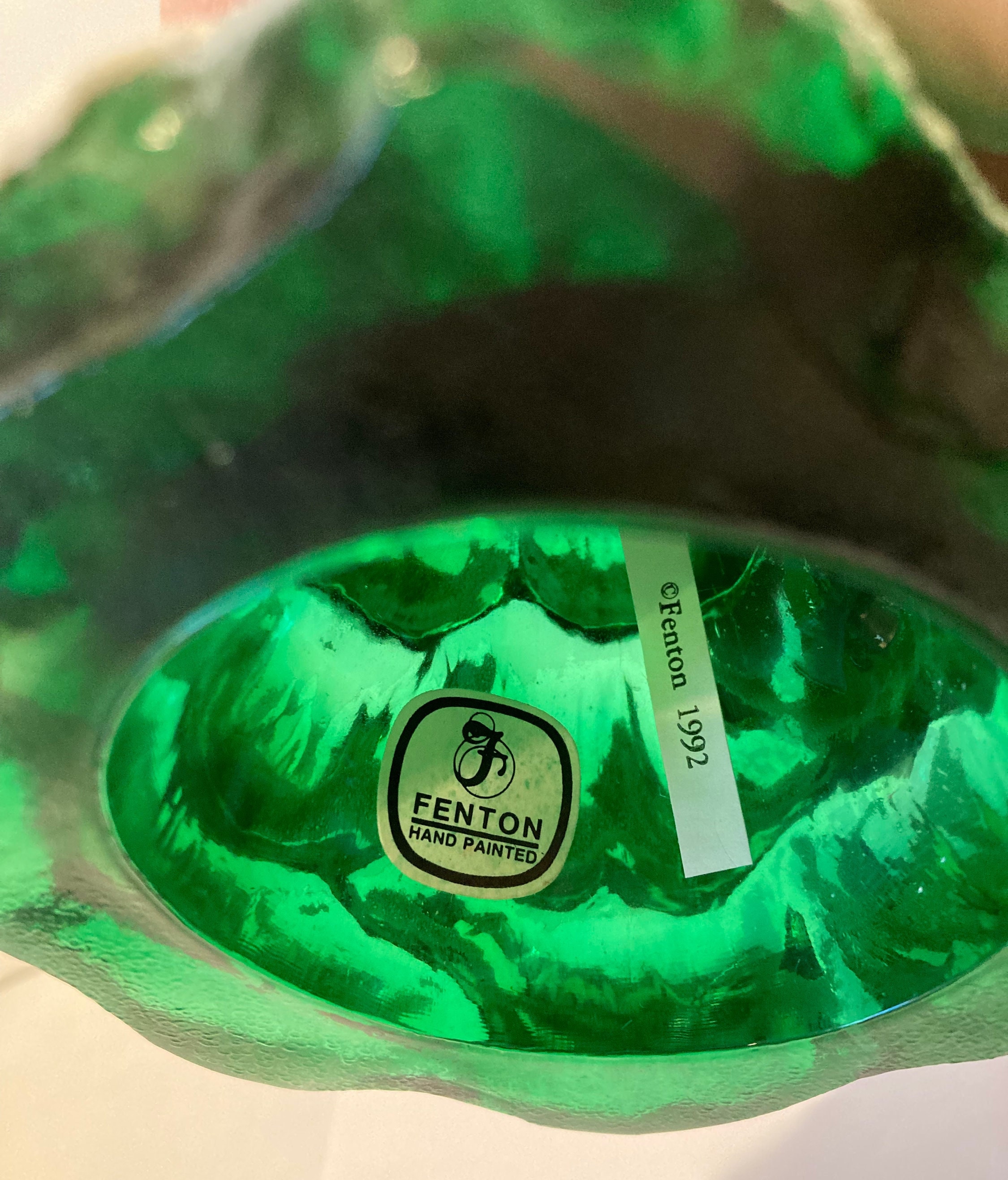 Fenton Green Frosted Christmas Tree Fenton Green Tree With - Etsy