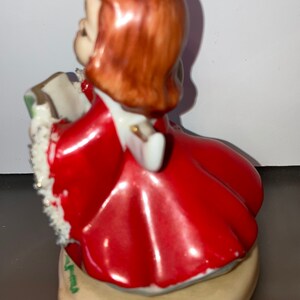 Vintage Japan Christmas Angel Figure, Mid Century Red Dress Christmas ...