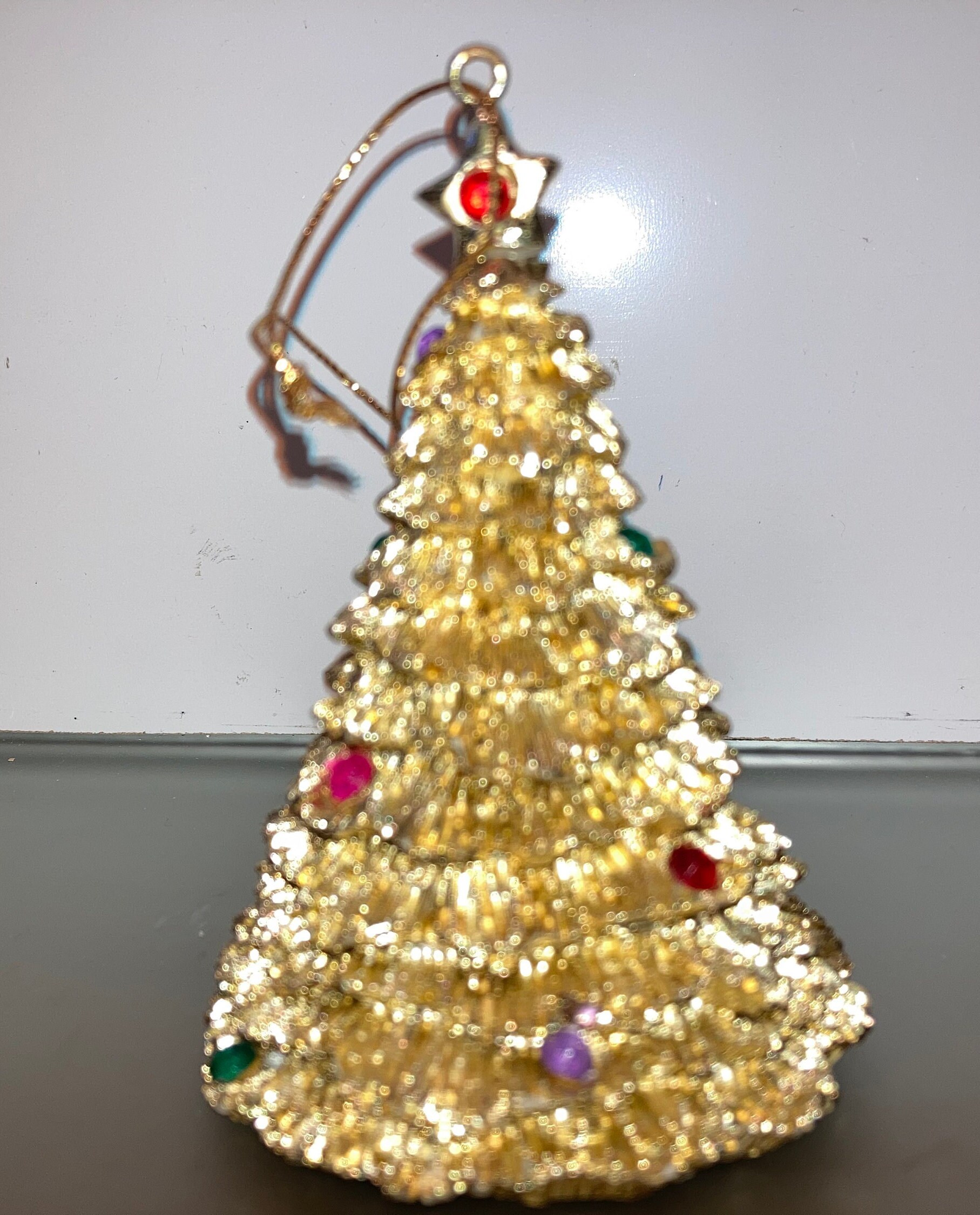 Vintage Gold Metal Rhinestone Tree, Avon Rhinestone Christmas Tree, 4 ...