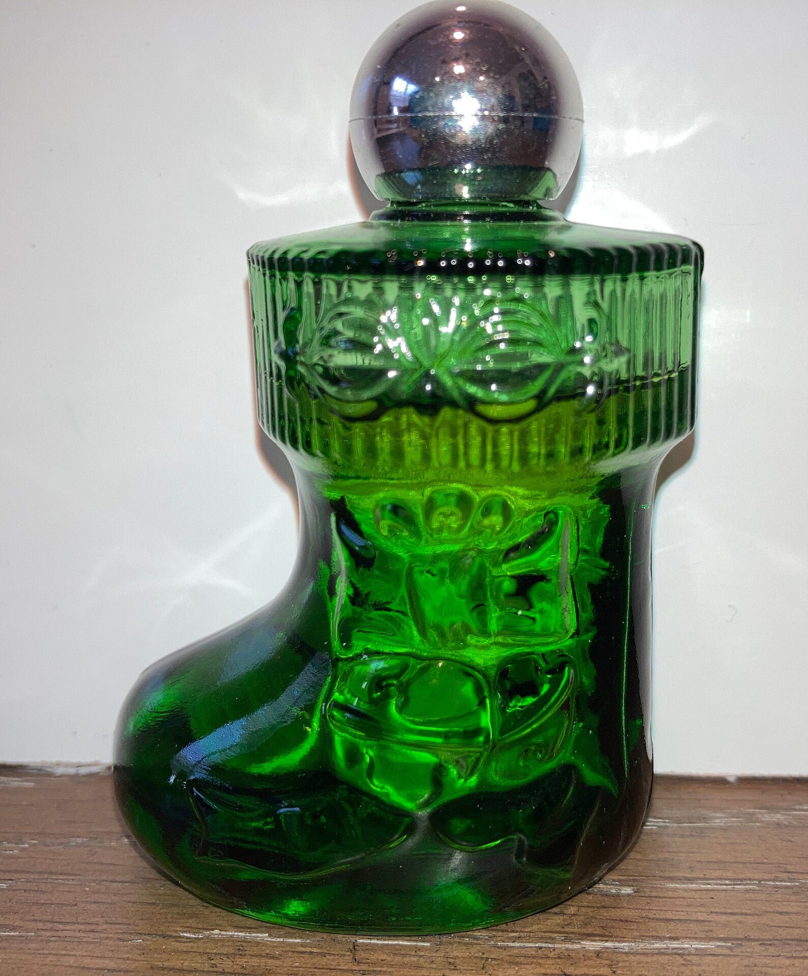 Avon Green Boot Bottle Santa Boot Vintage Green Glass Boot | Etsy