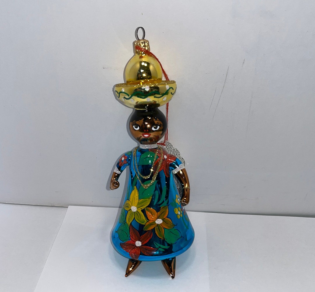 Vintage De Carlini Ethnic Woman Ornament, Vetro Artistico Murano ...