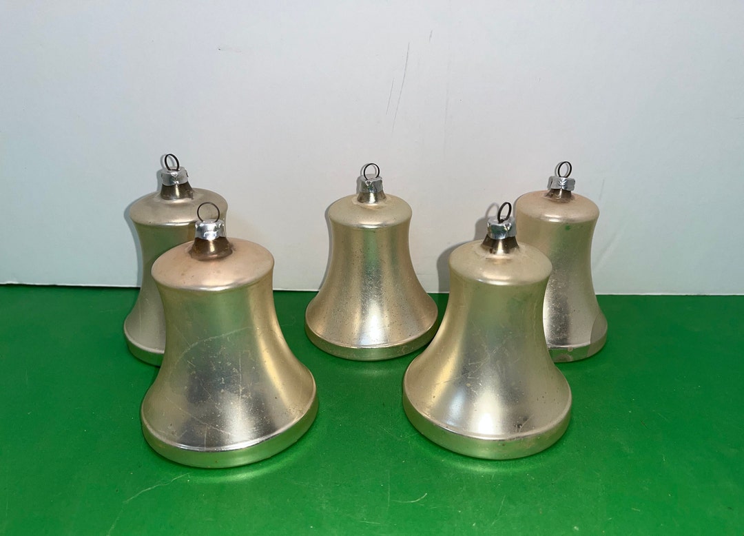 5 Vintage West German White Bells, West German White Bell Ornaments ...