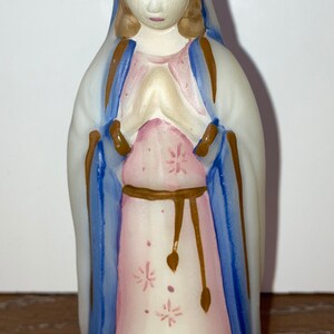 Fenton Mary Figure, Fenton Nativity Holy Mother, Signed Fenton Painted ...