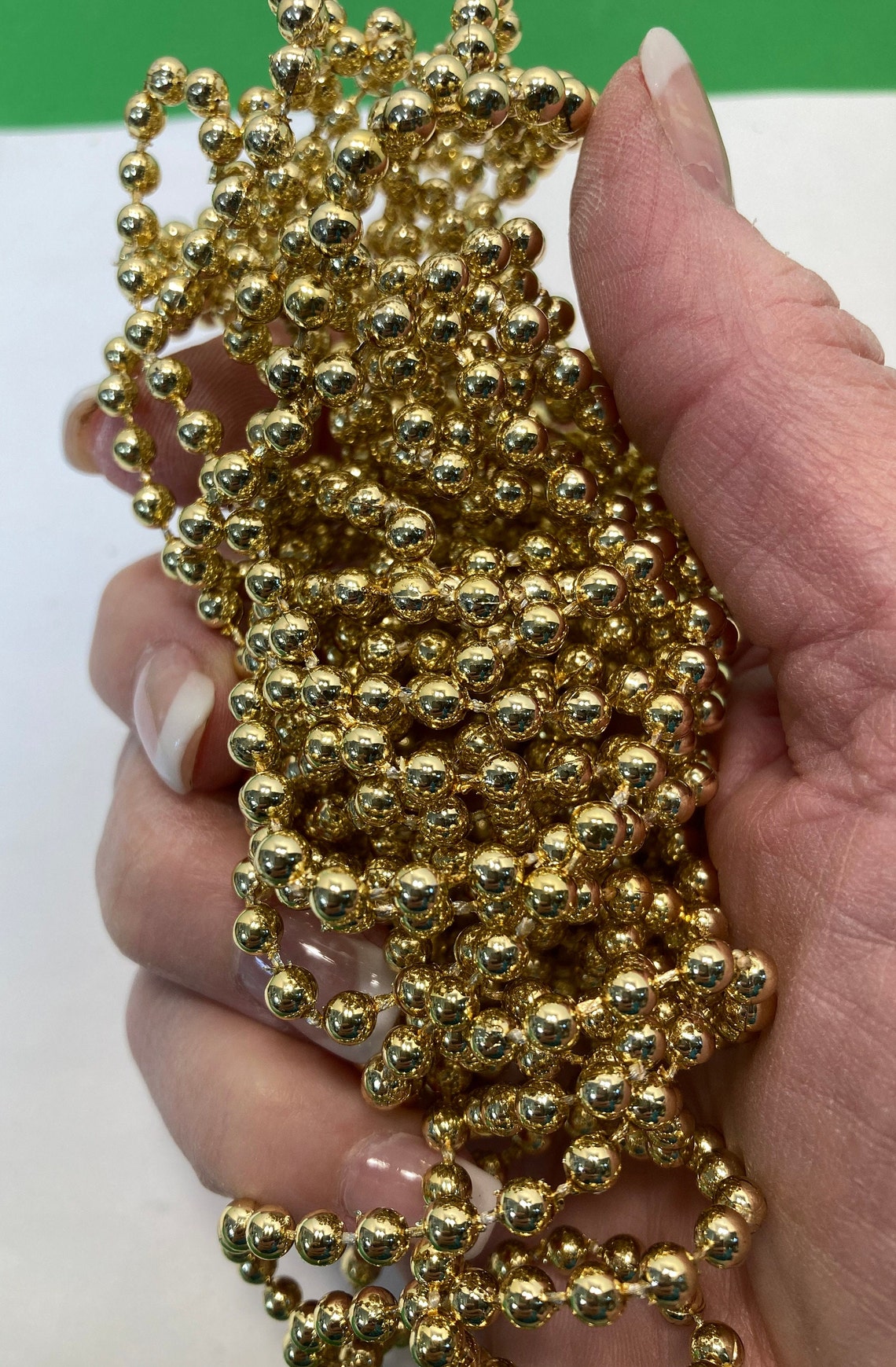 5 Yards of 1/16 Gold Metallic Beads Gold Bead Trim - Etsy