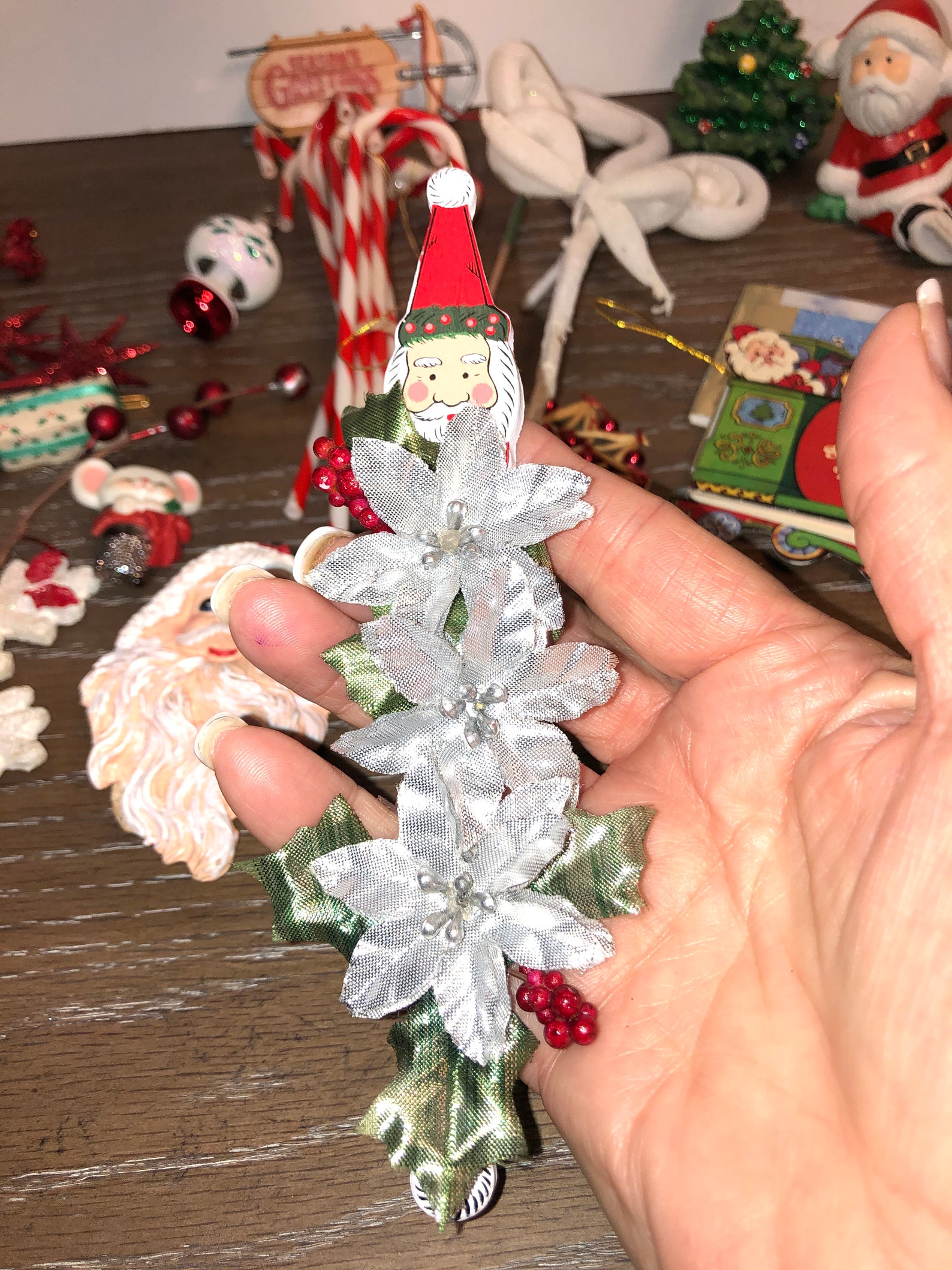 Santa Candy Canes Lot 11 Candy Canes Santa Face Magnet - Etsy