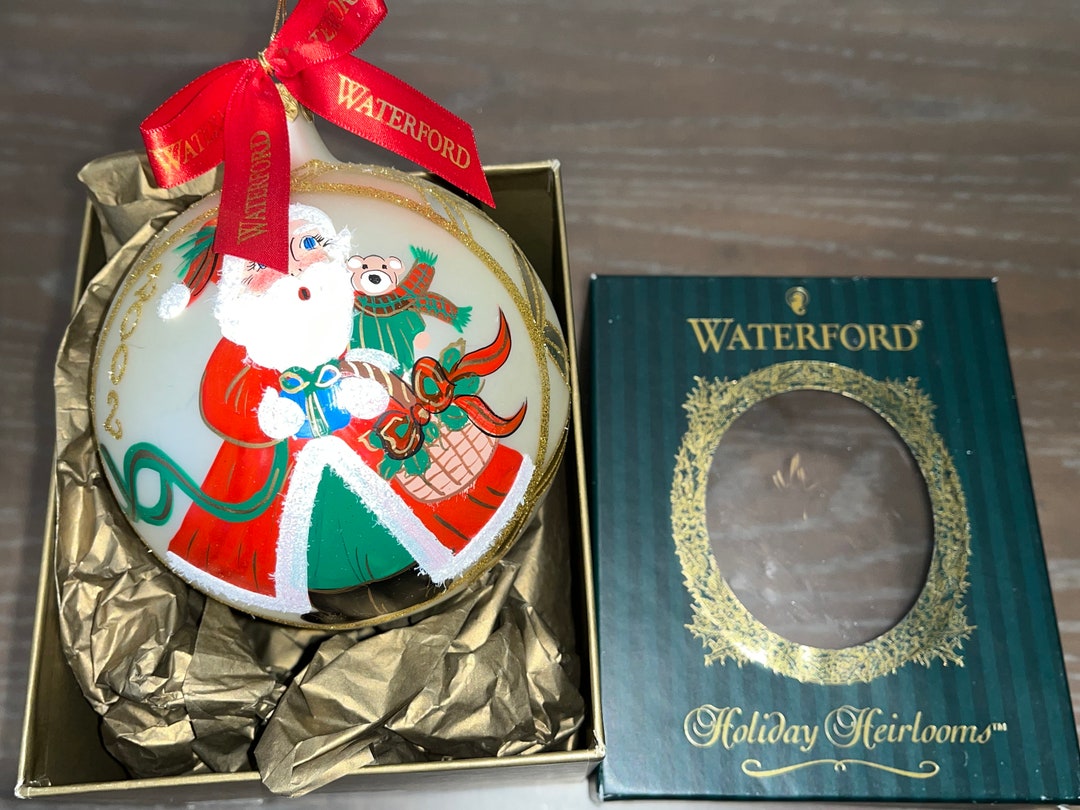 Vintage Waterford 2002 Santa Ornament, Waterford Heirloom Painted Santa ...