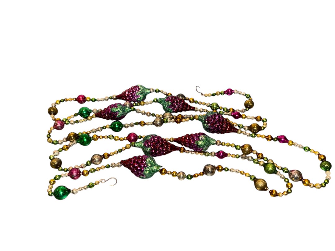 108" Christopher Radko Garland, Vintage Mercury Bead Garland, Radko ...