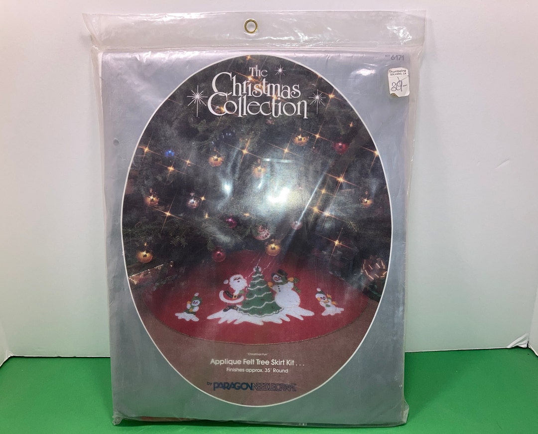 Paragon Applique Felt Tree Skirt Kit, Christmas Collection 35" Tree ...
