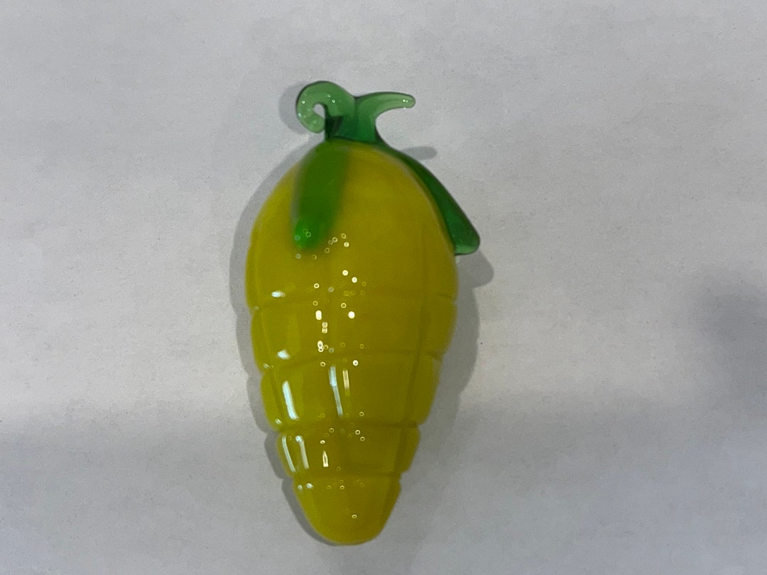 Vintage Art Glass Corn Ornament, Mini Art Glass Corn Ornament, 2" Corn ...