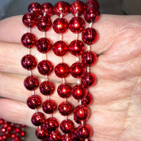 Red Beaded Garland - Etsy