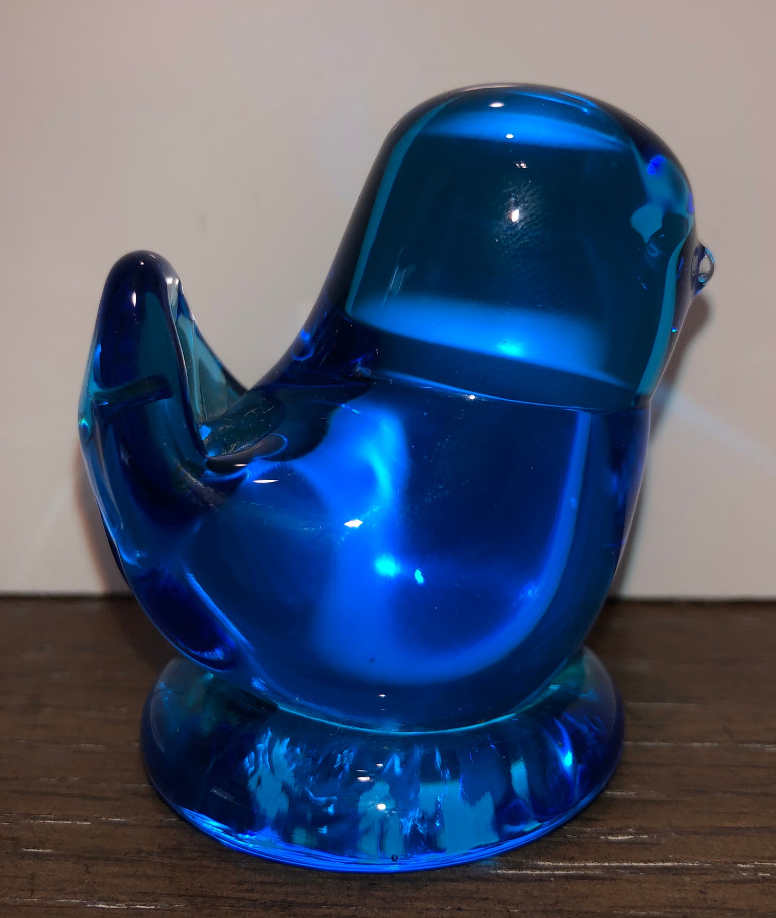 Vintage Turquoise Glass Bluebird Little Blue Bird of | Etsy