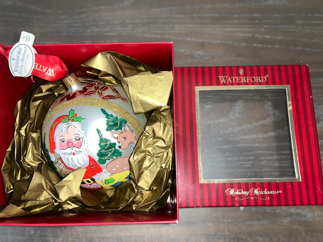 Vintage Waterford 2007 Santa Ornament, Waterford Heirloom Painted Santa ...