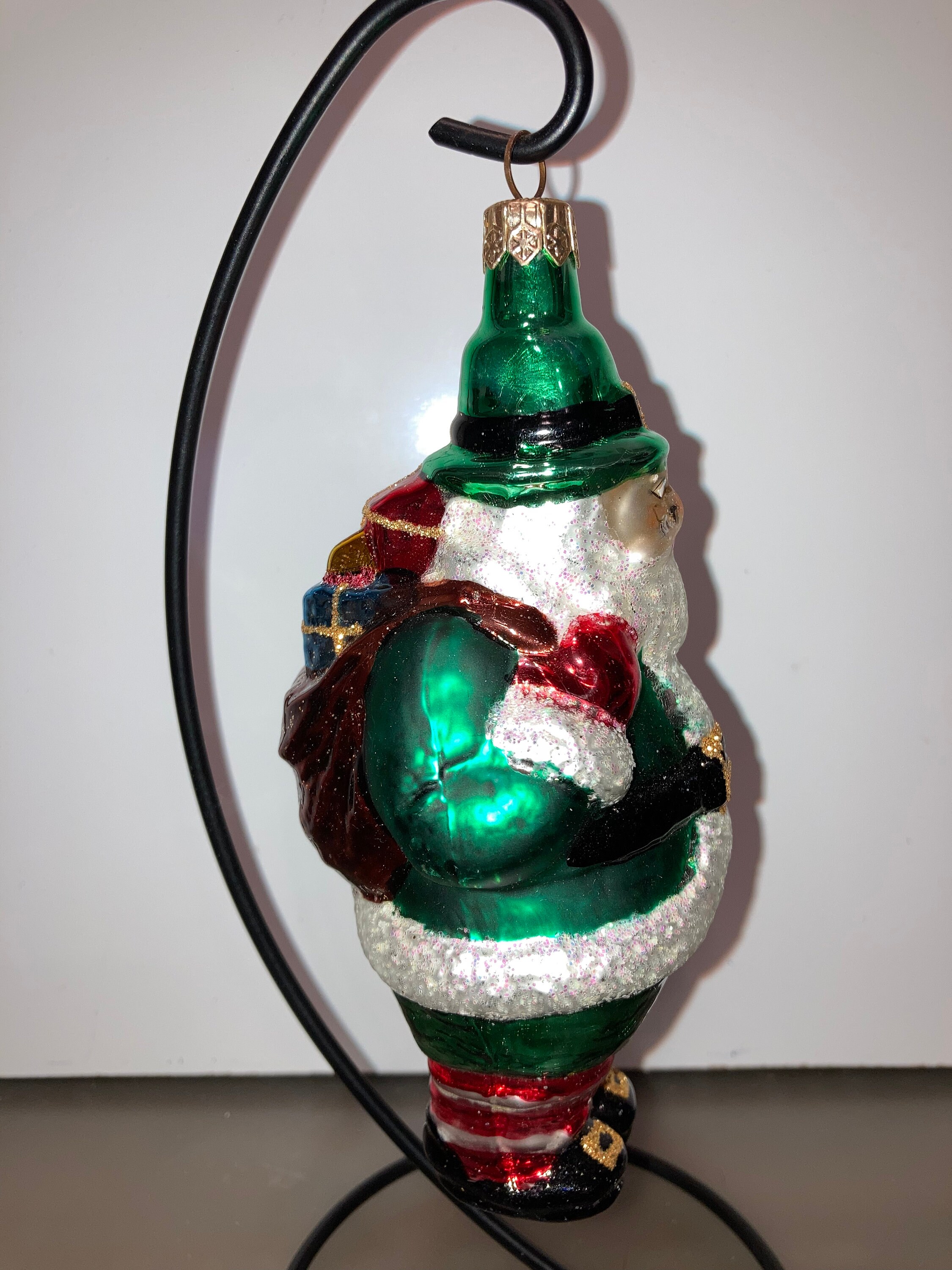 Vintage Blown Glass Irish Santa Ornament Old World Christmas | Etsy