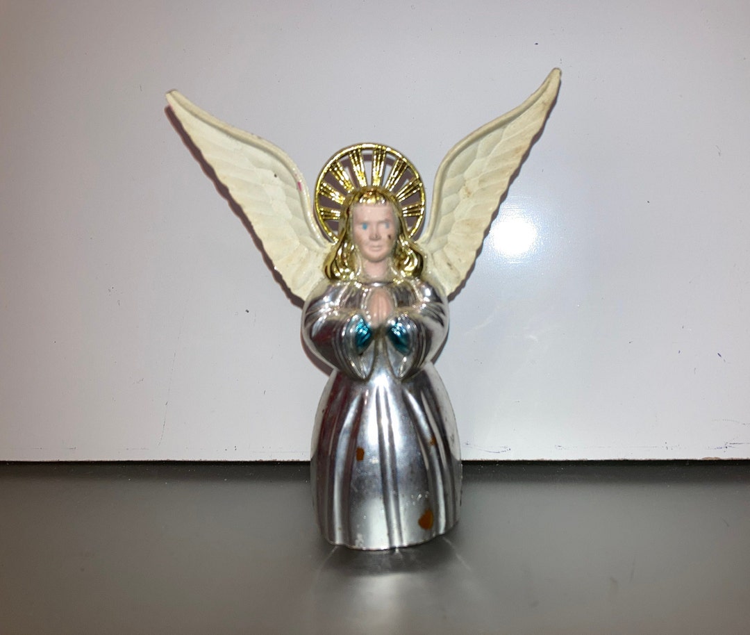 Vintage Silver Angel, Plastic Angel, Plastic Angel Light Cover, Vintage ...