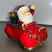 Vintage Metal Santa in Car Metal Santa in Red Car Parade - Etsy
