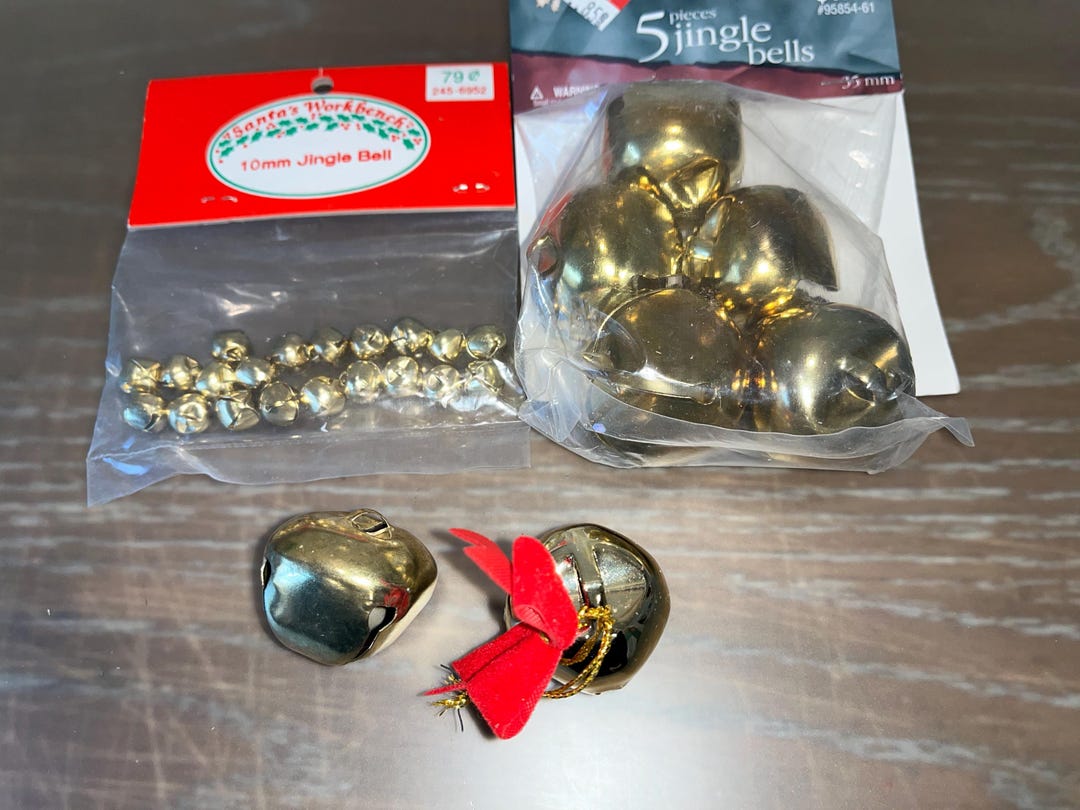 27 Vintage Bells Bells Bells, Brass Bell Lot, Brass Sleigh Bell Lot ...