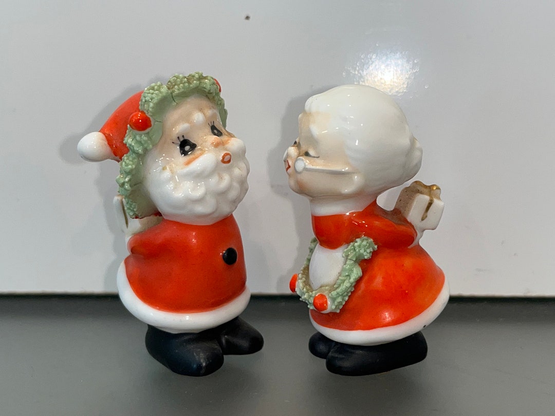 Vintage Mr & Mrs Claus Figures, Mini Napco Santa Figure, Santa ...