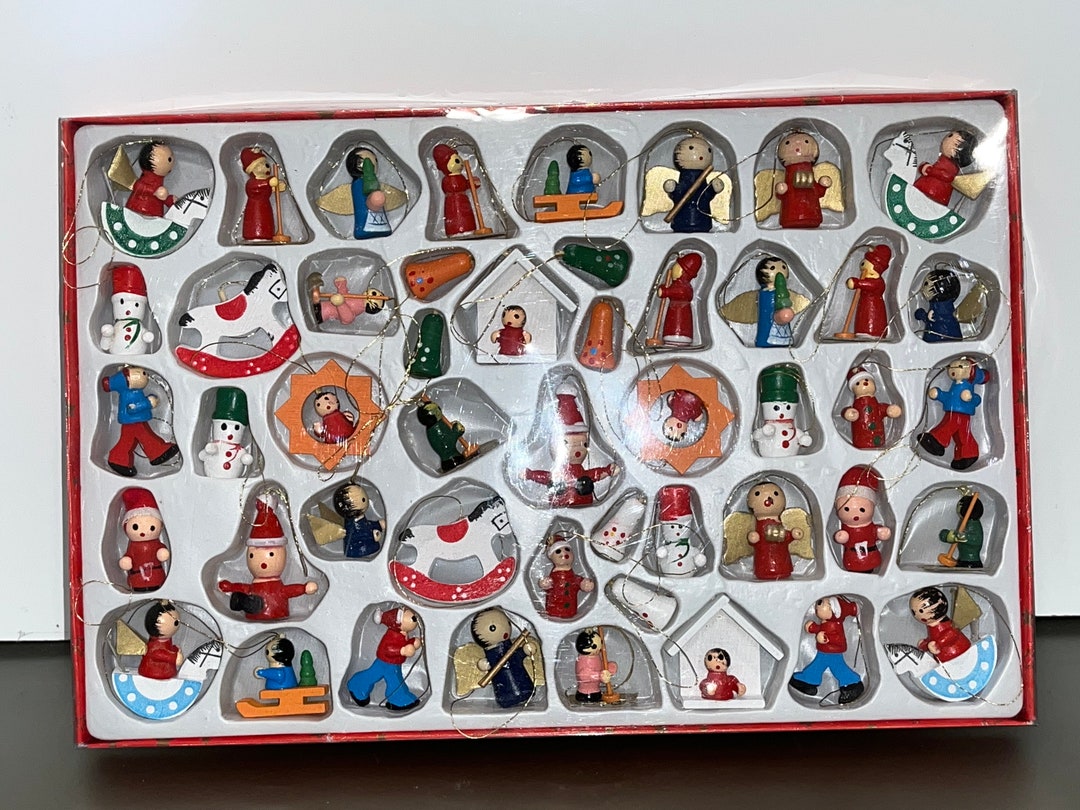 48 Kurt Adler Wooden Ornaments, Kurt Adler Wooden Mini Christmas ...