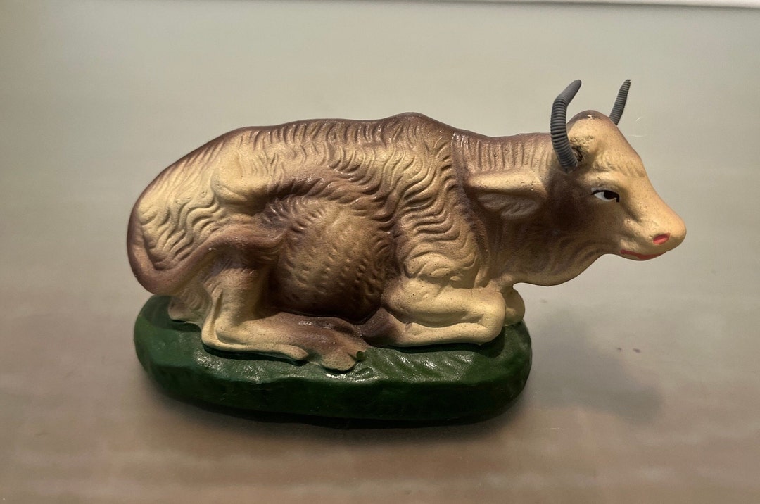 Vintage Japan Nativity Cow, Vintage Japan Nativity Cow, Nativity Bull ...