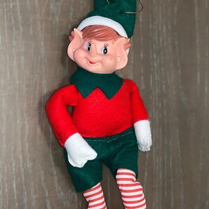 Vintage Rubber Faced Pixie Elf, Vintage Felt Elf Figure, 16" Stuffed ...