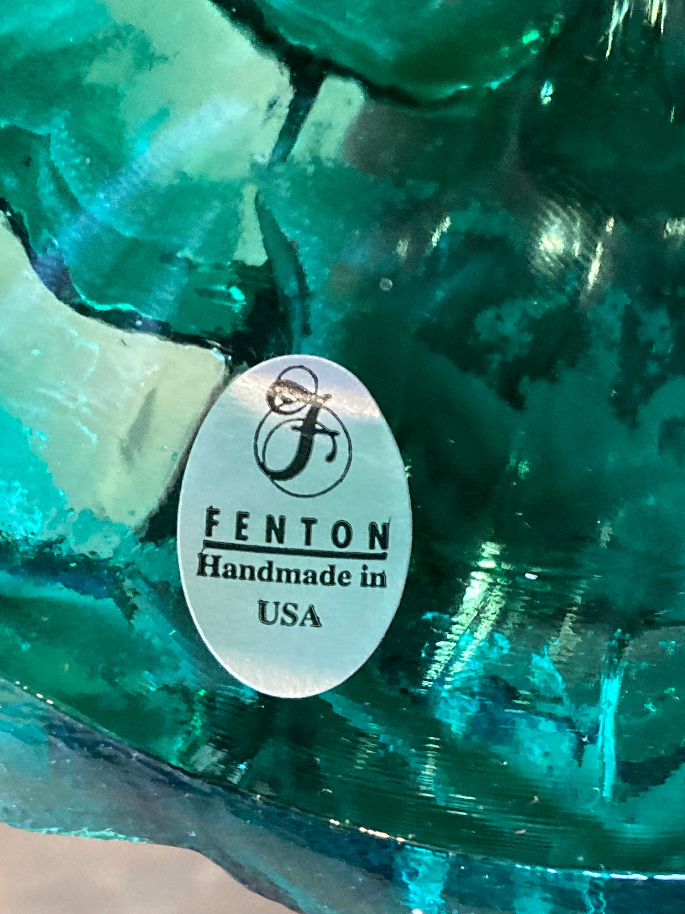 Fenton Green Frosted Christmas Tree Fenton Green Tree With - Etsy