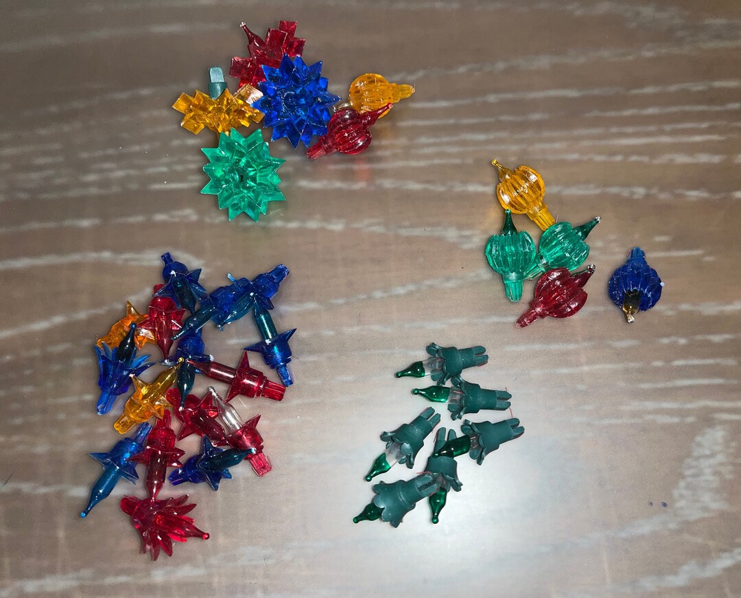 34 Colored Light Reflectors Christmas Tree Light Flowers, Star Tree ...