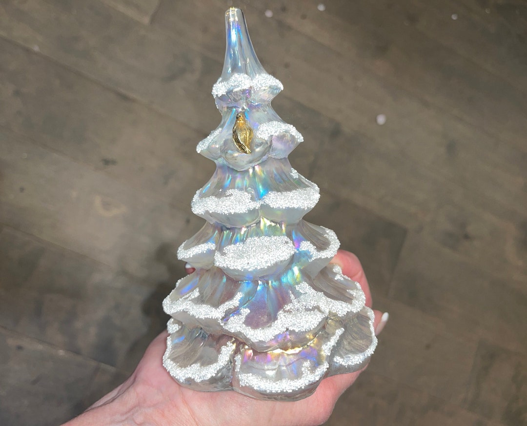 Fenton Iridescent Christmas Tree, Fenton Iridescent Tree With Partridge ...