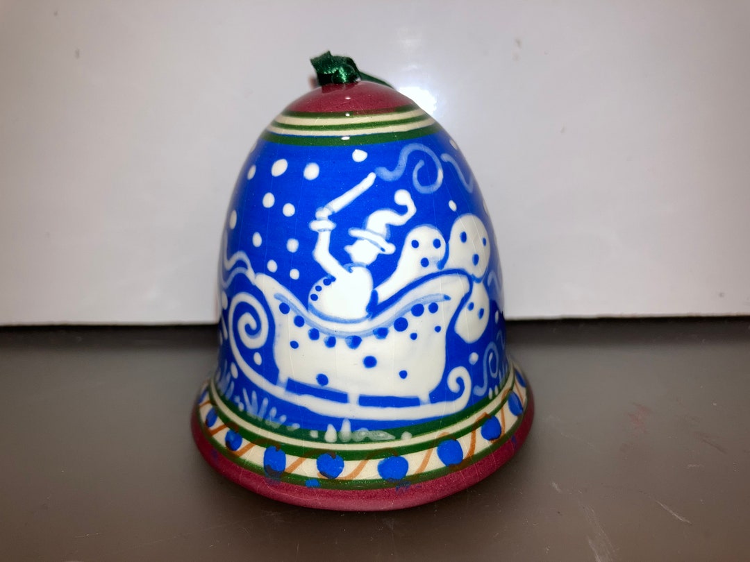 Vintage Polish Pottery Bell Polish Santa Sleigh Bell Polish - Etsy