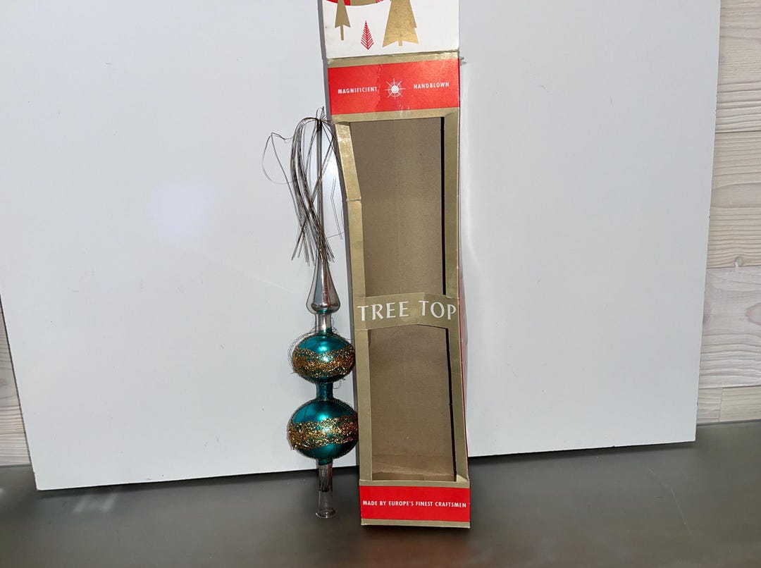 Vintage Turquoise Silver Tree Topper, West German Wire Wrapped Tree ...