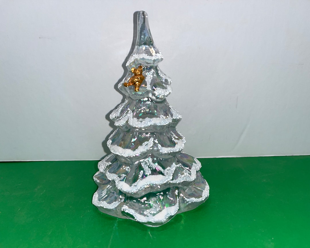 Fenton Iridescent Christmas Tree, Fenton Iridescent Tree With Teddy ...
