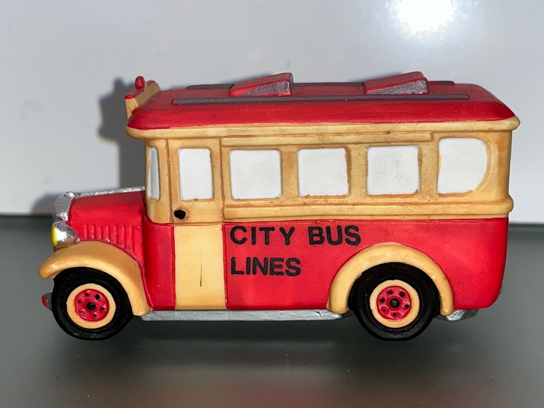 Vintage Dept 56 59838, Dept 56 City Bus, Heritage Village Red Bus, Dept ...