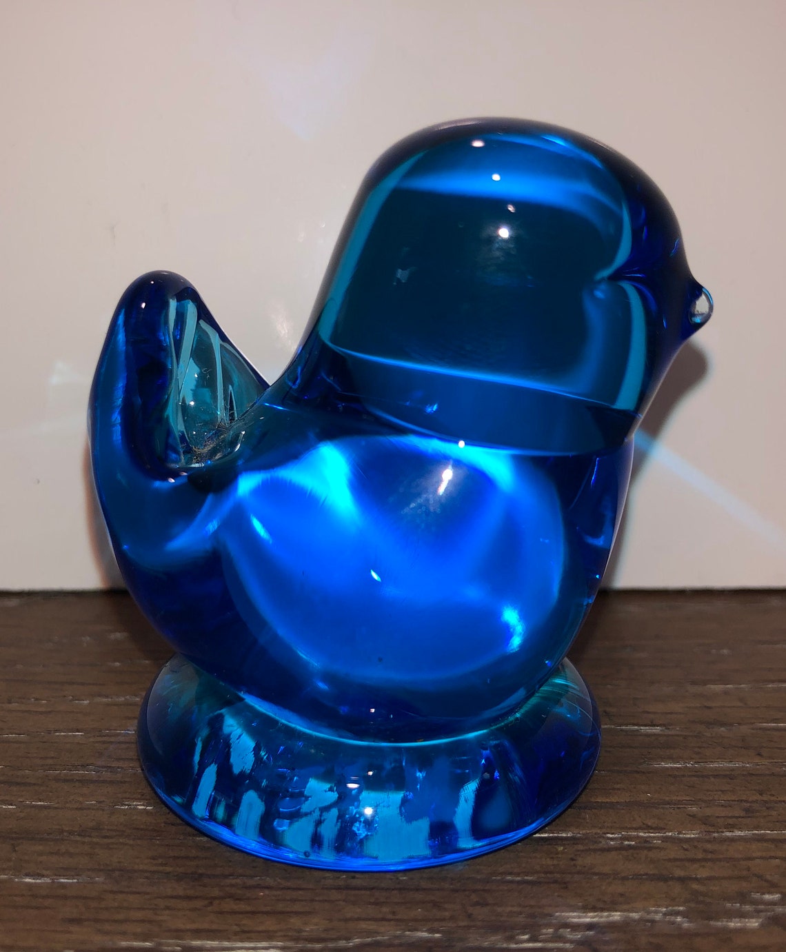 Vintage Turquoise Glass Bluebird Little Blue Bird of | Etsy