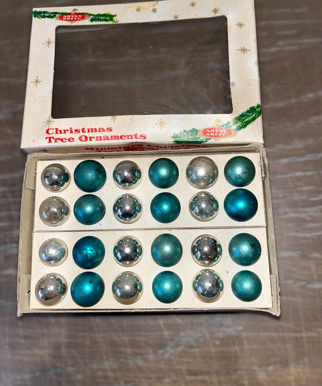 24 Mini Glass Ornaments, 24 Pieces 1/2" and 5/8" Glass Ornament Balls ...