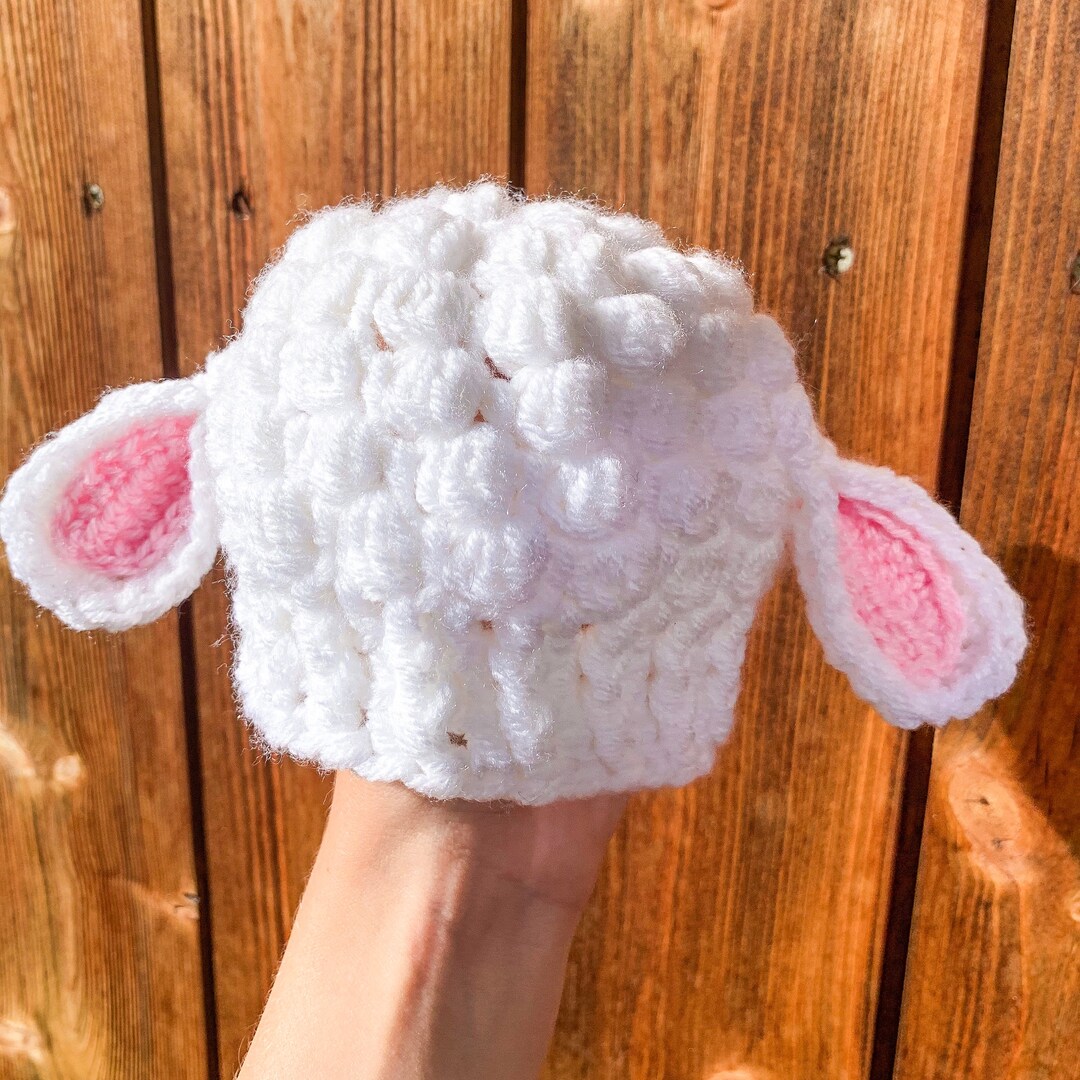 Baby Lamb Hat Pdf Pattern, Instant Download, Crochet Animal Beanie ...