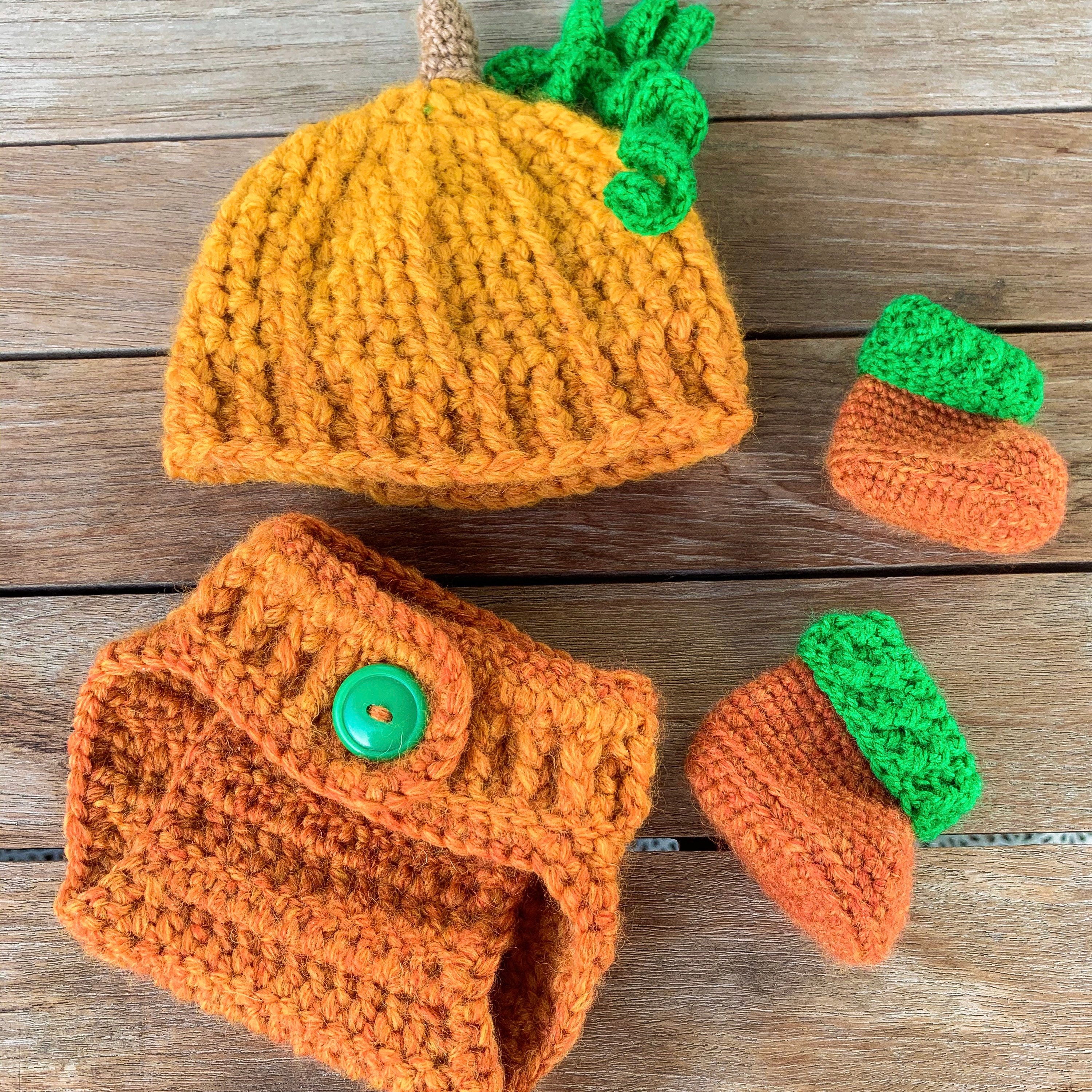 Pdf Pattern, Pumpkin Baby Outfit, Halloween Set, Newborn-12 Months ...