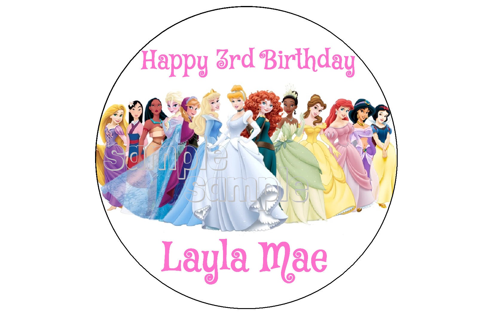 PRINCESS Edible Cake Decoration Image Frosting Sheet Topper - Etsy