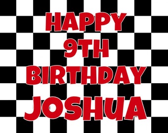 Checkerboard Cake Topper - Etsy