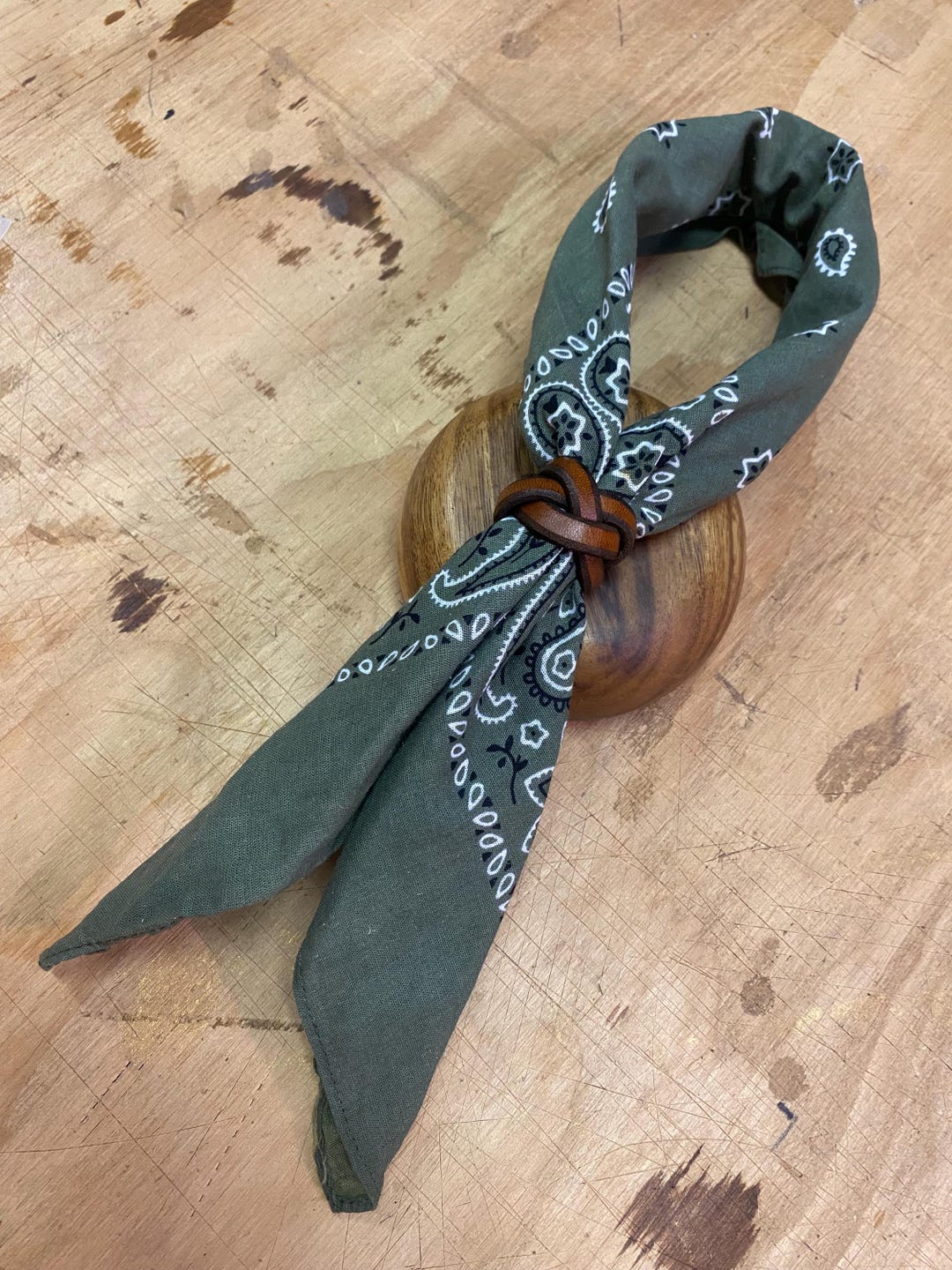Handmade Mystery Braid Leather Scarf Slide - Etsy