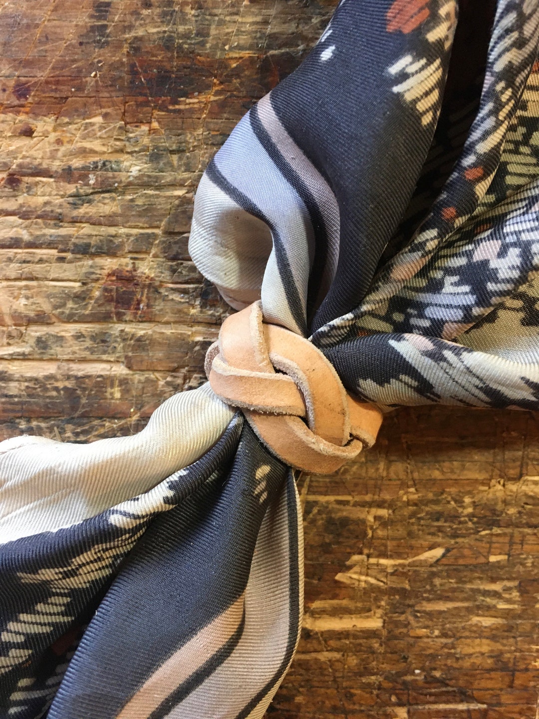 Handmade Mystery Braid Leather Scarf Slide - Etsy