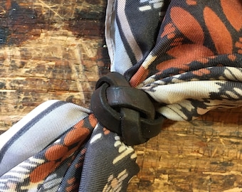 Handmade Mystery Braid Leather Scarf Slide - Etsy