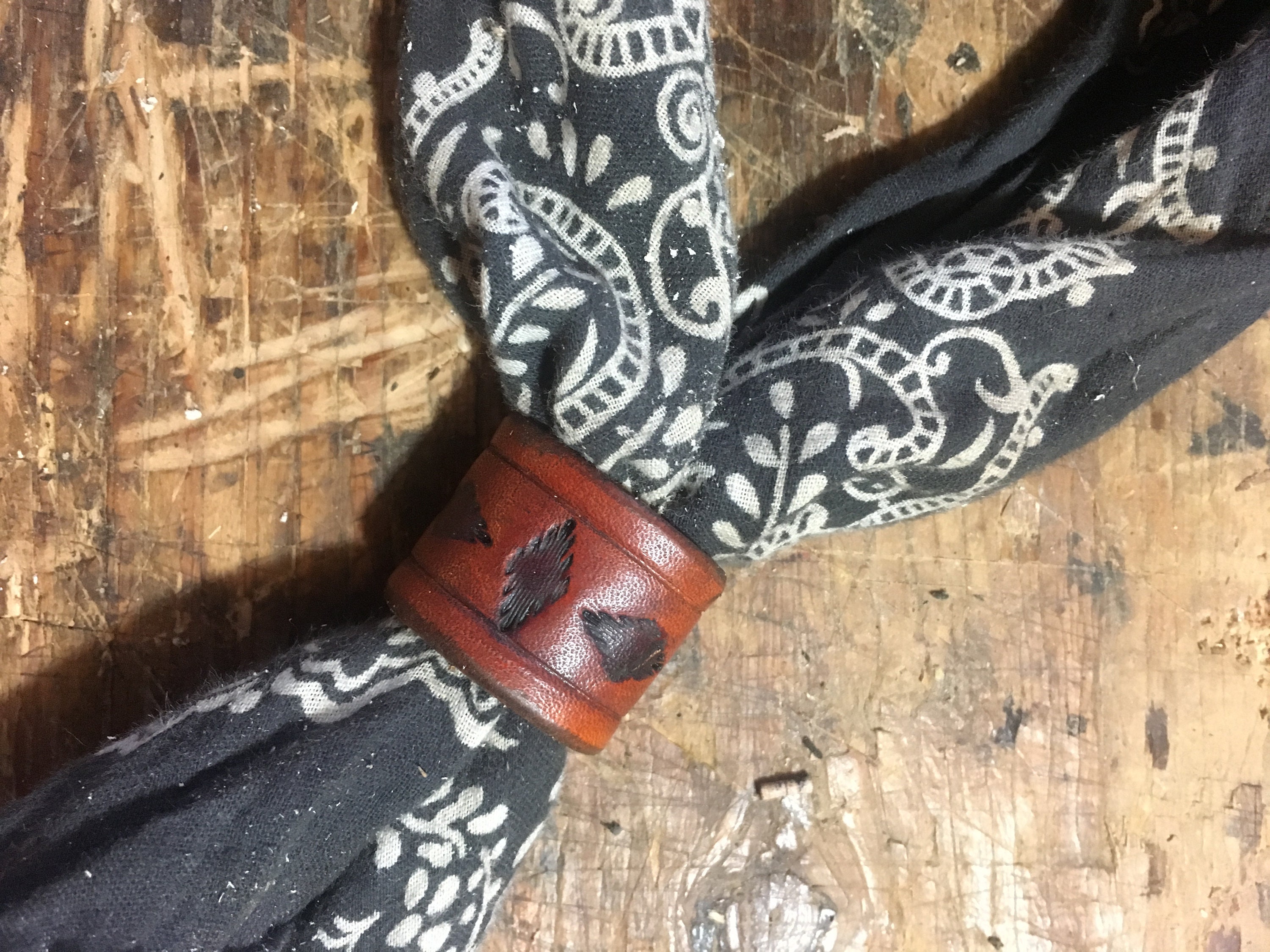 Handmade Leather Scarf Slide - Etsy